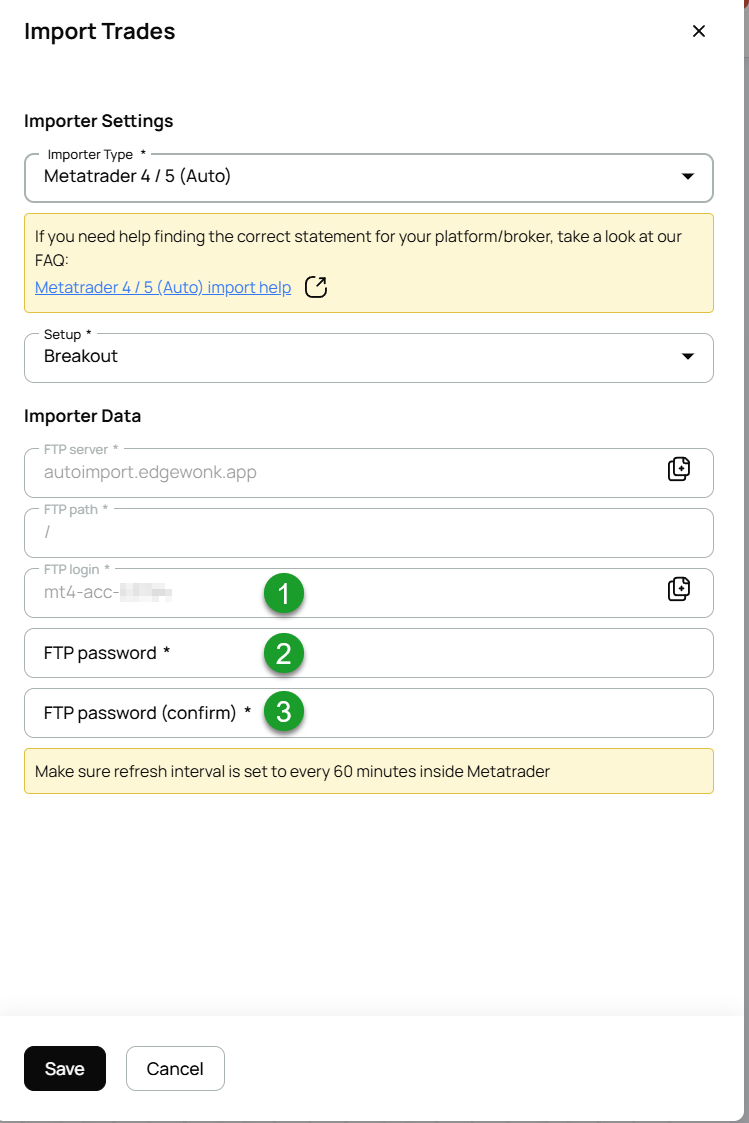 MetaTrader 4 / 5 Auto Trade Sync in Edgewonk